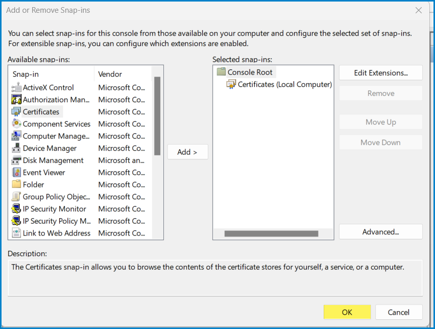Adding Certificates for newer Python-based connectors + Server API tool