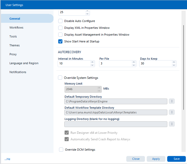 Alteryx Designer: All About Autorecover