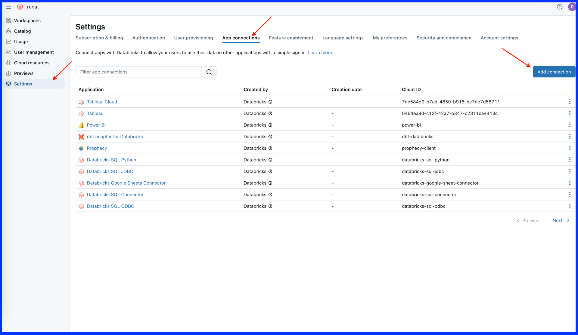 Access Databricks data with native OAuth