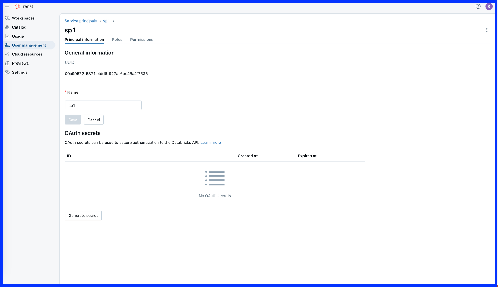 Configure OAuth access to Databricks using service principals and OAuth ...