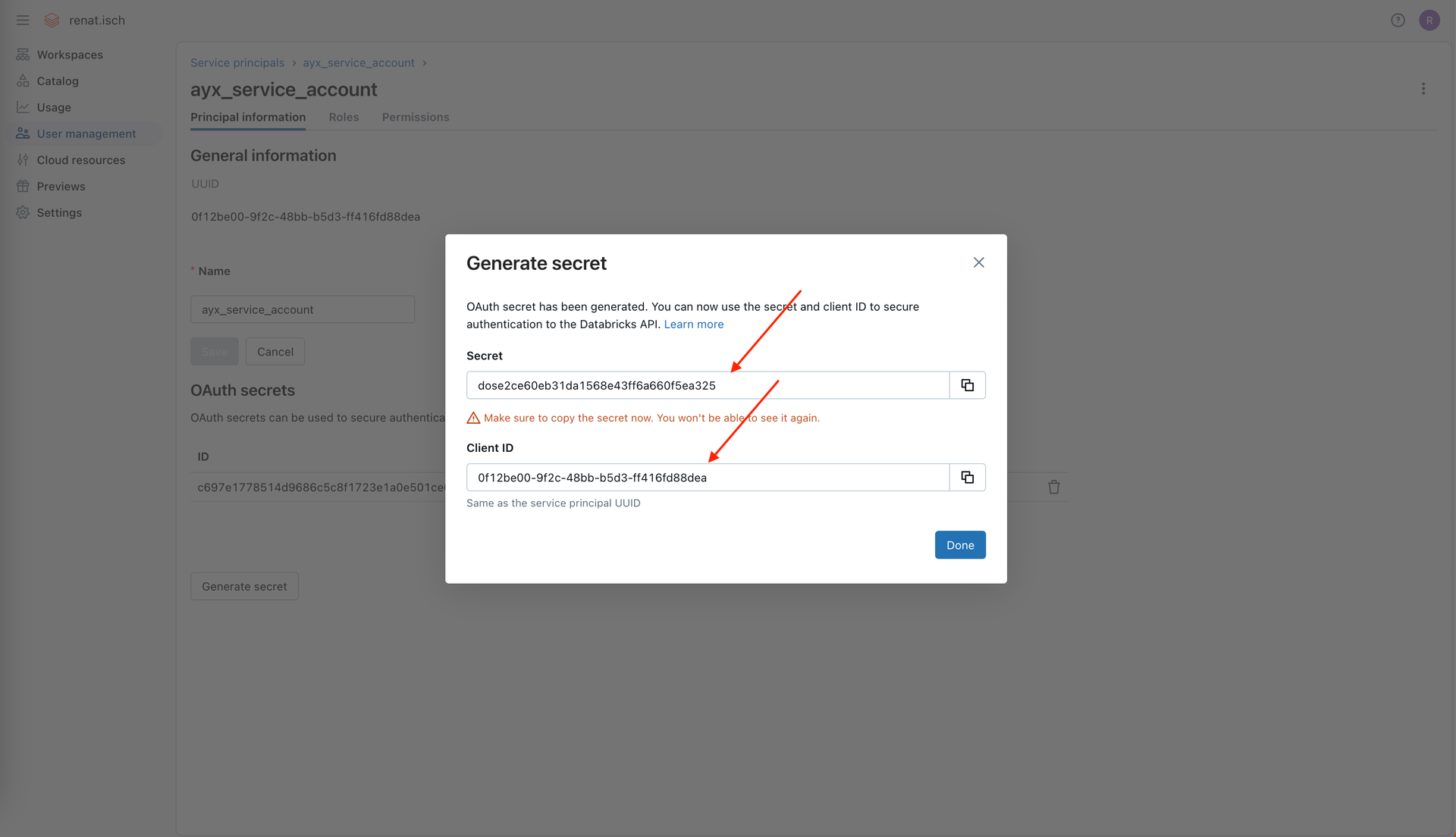 Configure OAuth access to Databricks using service principals and OAuth ...