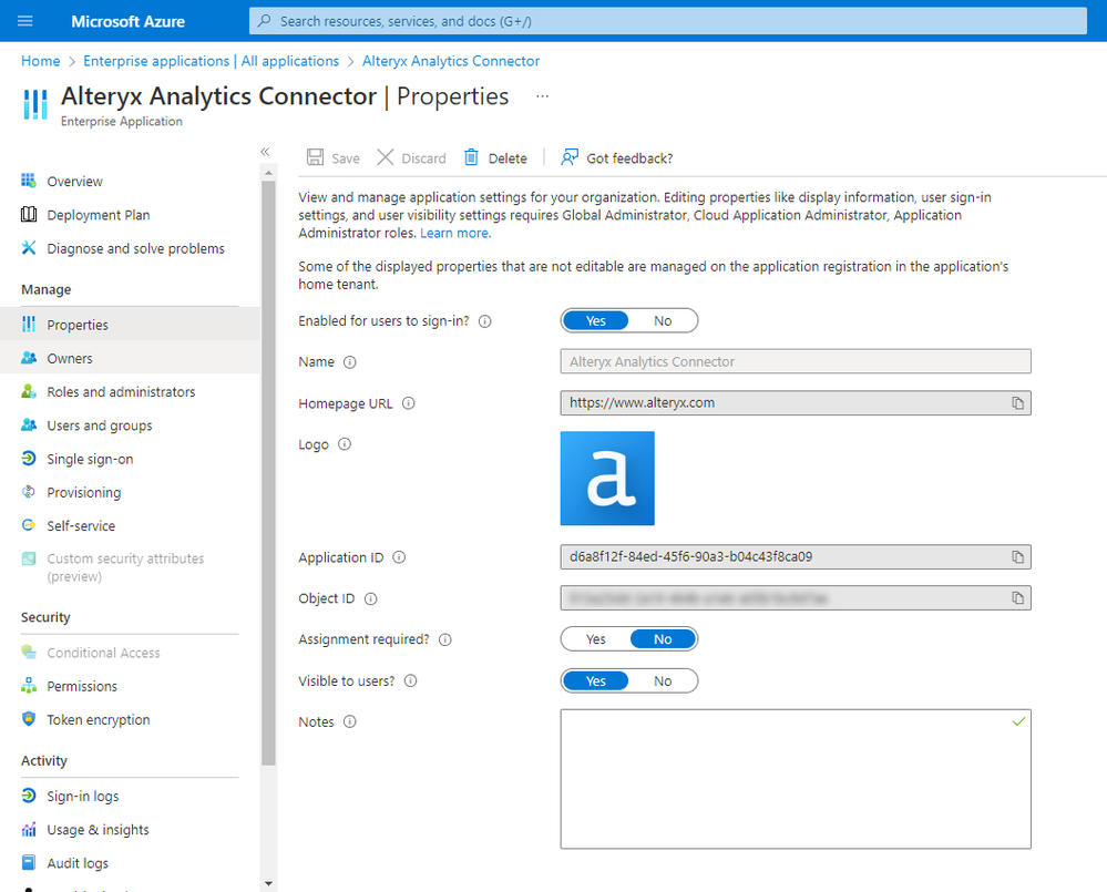 Understanding Azure Applications for Alteryx
