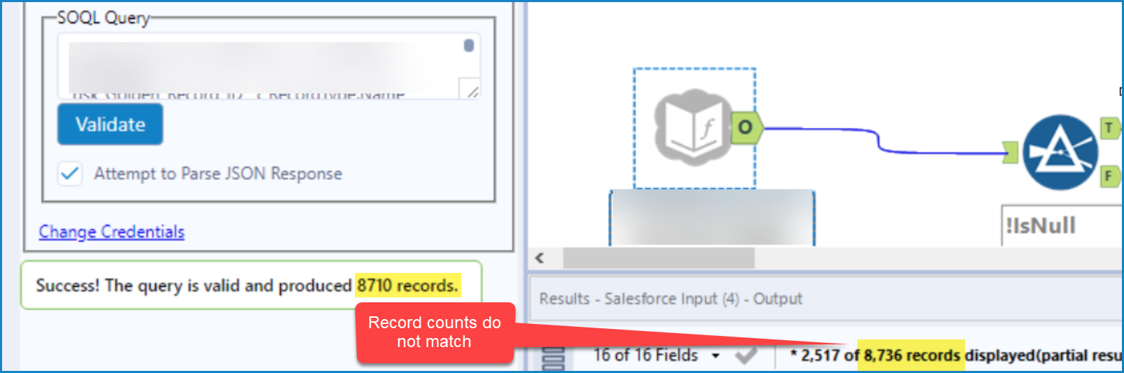 Salesforce Input tool displays more records than what currently exists ...