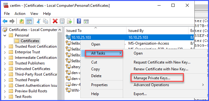 Errors when binding a certificate to the HTTPS port: "The parameter is incorrect" and "A ...