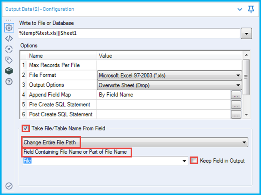 Output to separate Excel files