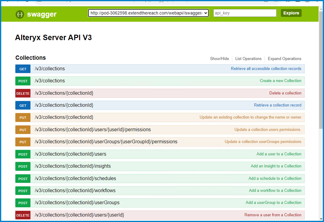 How to use the Alteryx Server Web API