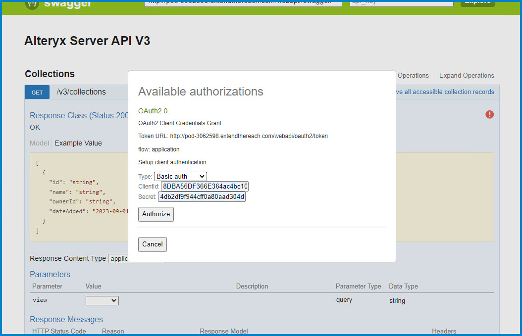 How to use the Alteryx Server Web API