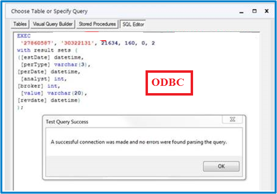 No Columns Returned for Stored Procedure