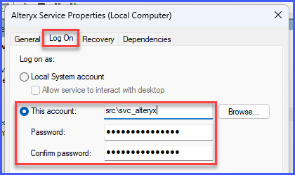 How to change password of Service accounts in Alteryx environment to avoid corruption of schedules