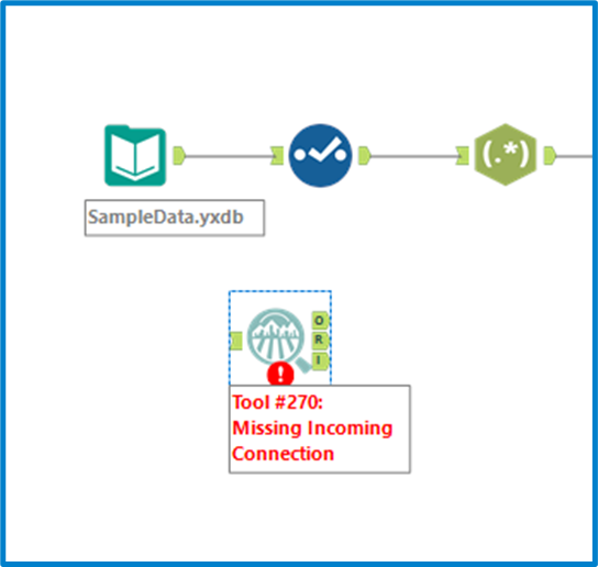 Error: Missing Incoming Connection