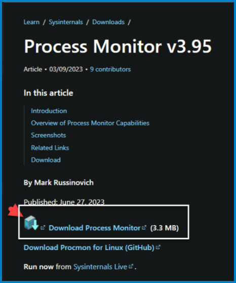 Using Process Monitor for troubleshooting