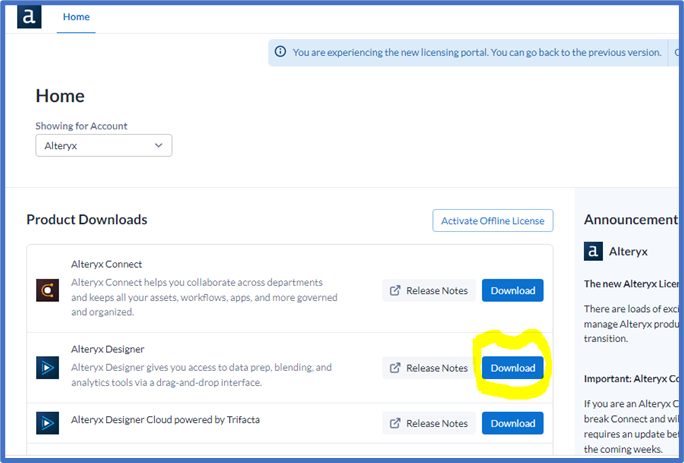 Patches and activation and licensing for Alteryx Designer