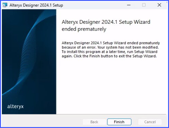 Alteryx Designer 2024.1+ Installation Fails Due to Cisco Secure Client ...