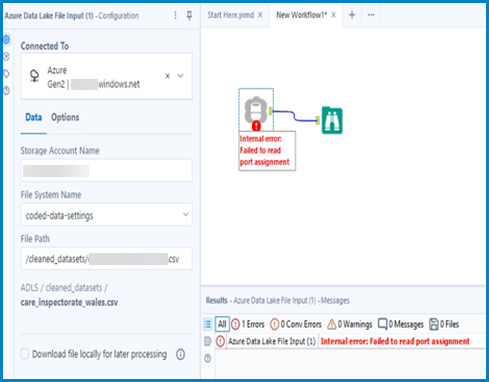 "Internal error: Failed to read port assignment" when running workflows with Python-based connectors