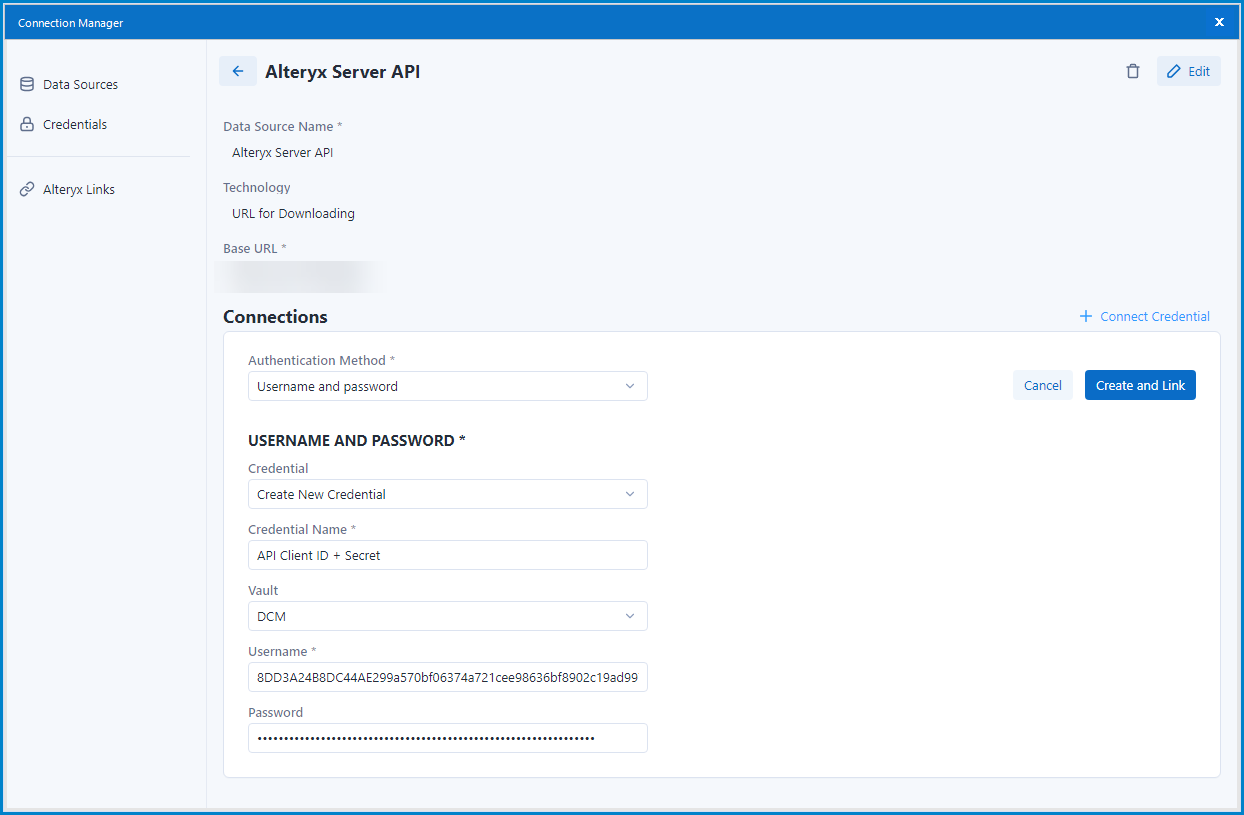 How to store and use API credentials securely utilizing DCM